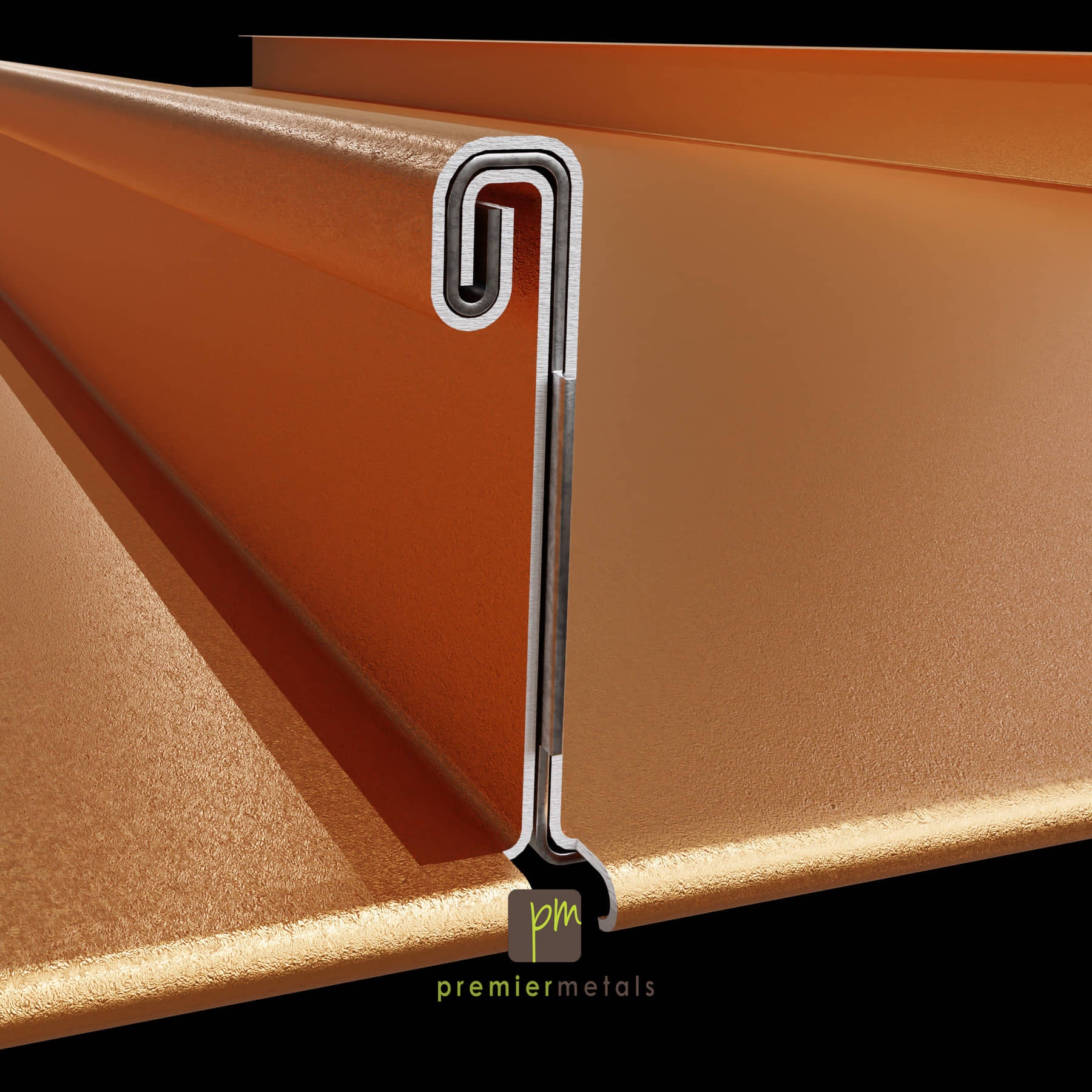 Mechanically locked Steel panel - 12” width - Premium Colours – Premier ...
